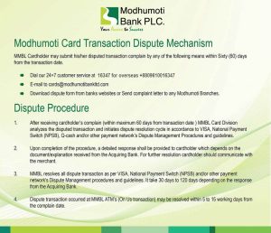 Card Dispute Mechanism